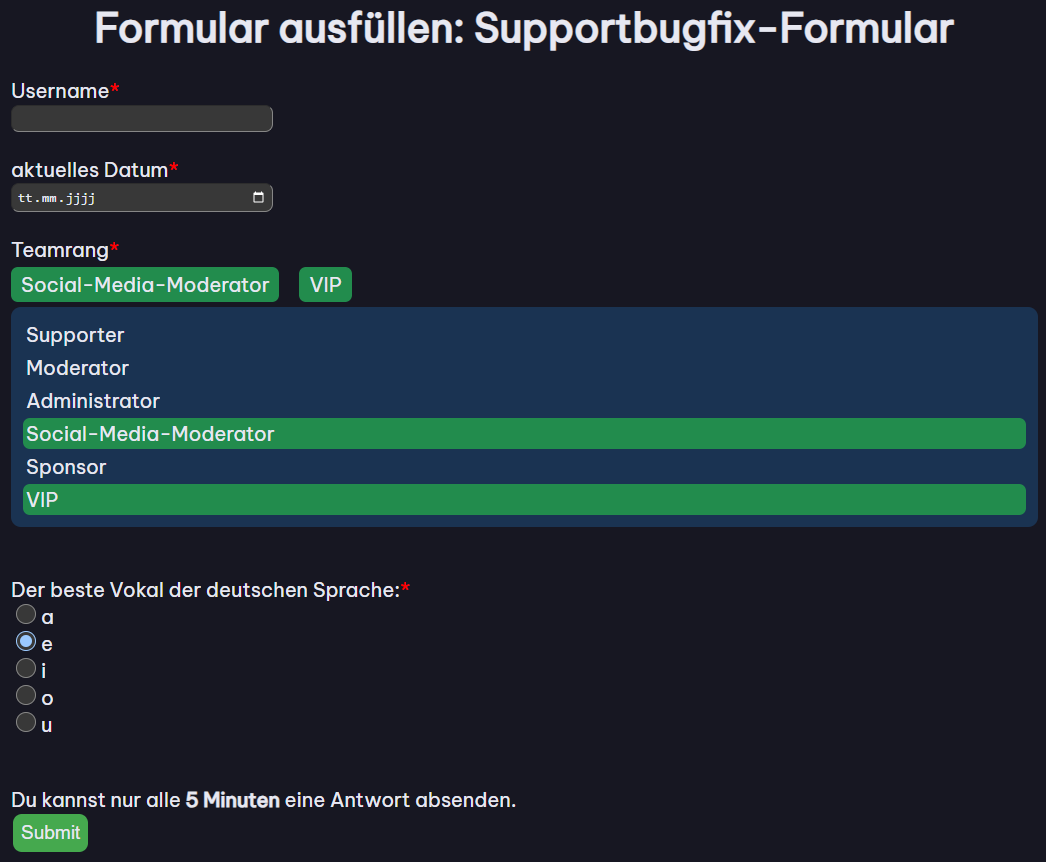 Forms | TomatenKuchen Docs