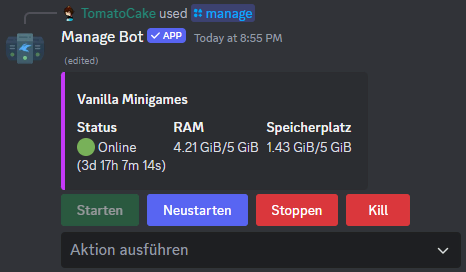 Manage Bot Help | TomatenKuchen Docs